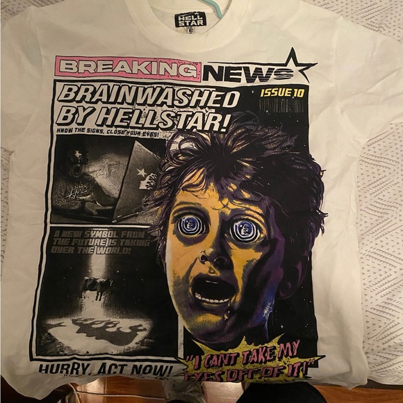 Shirts | Authentic Hellstar Breaking News Brainwashed Tee | Poshmark